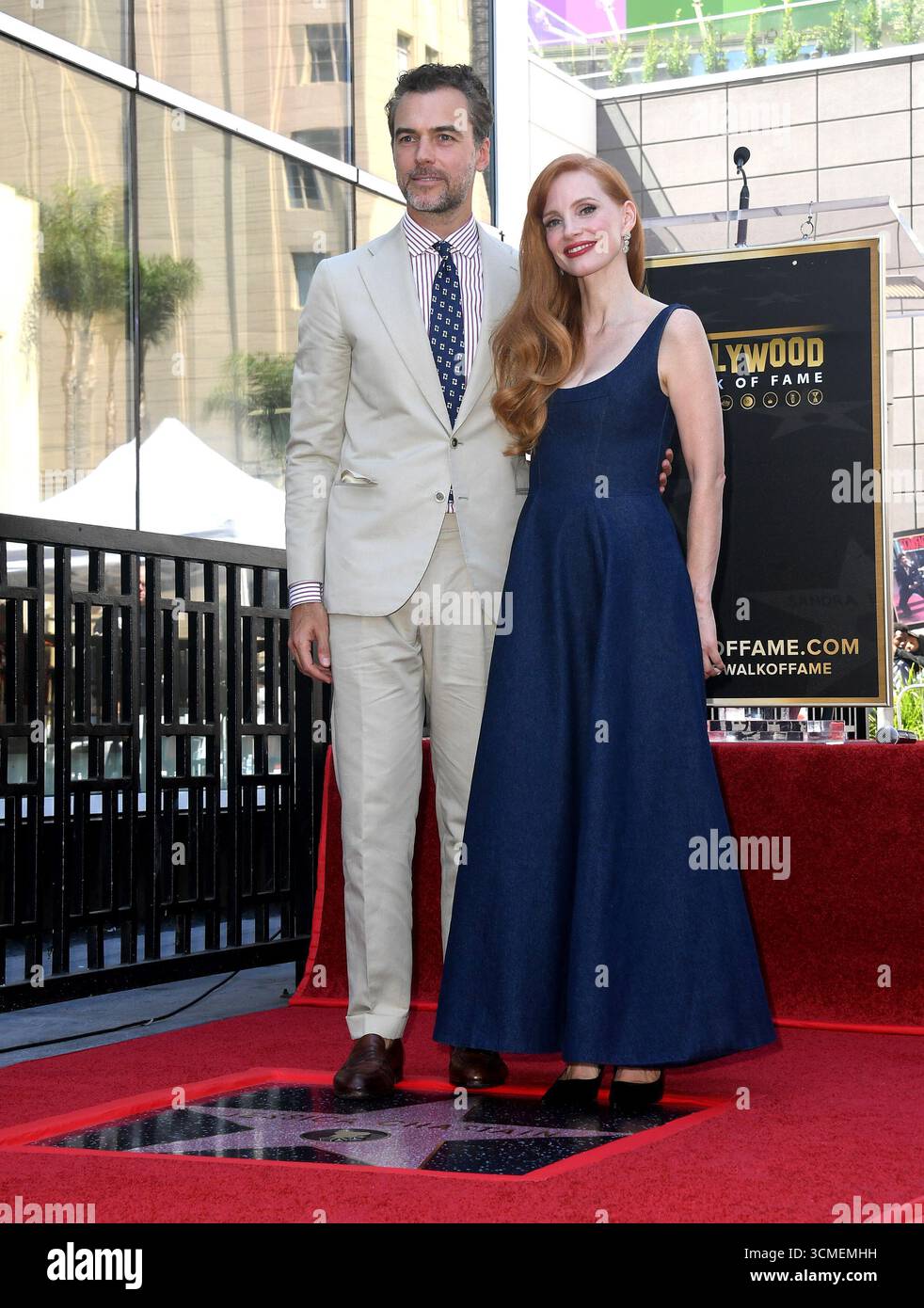 Husband/businessman Gian Luca Passi de Preposulo and actress/ honoree Jessica Chastain " pose on ...