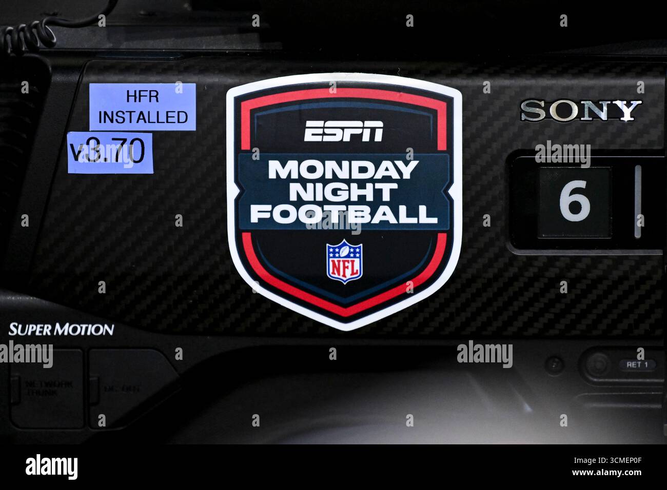 ESPN Monday Night Football logo on a sideline camera during the second ...