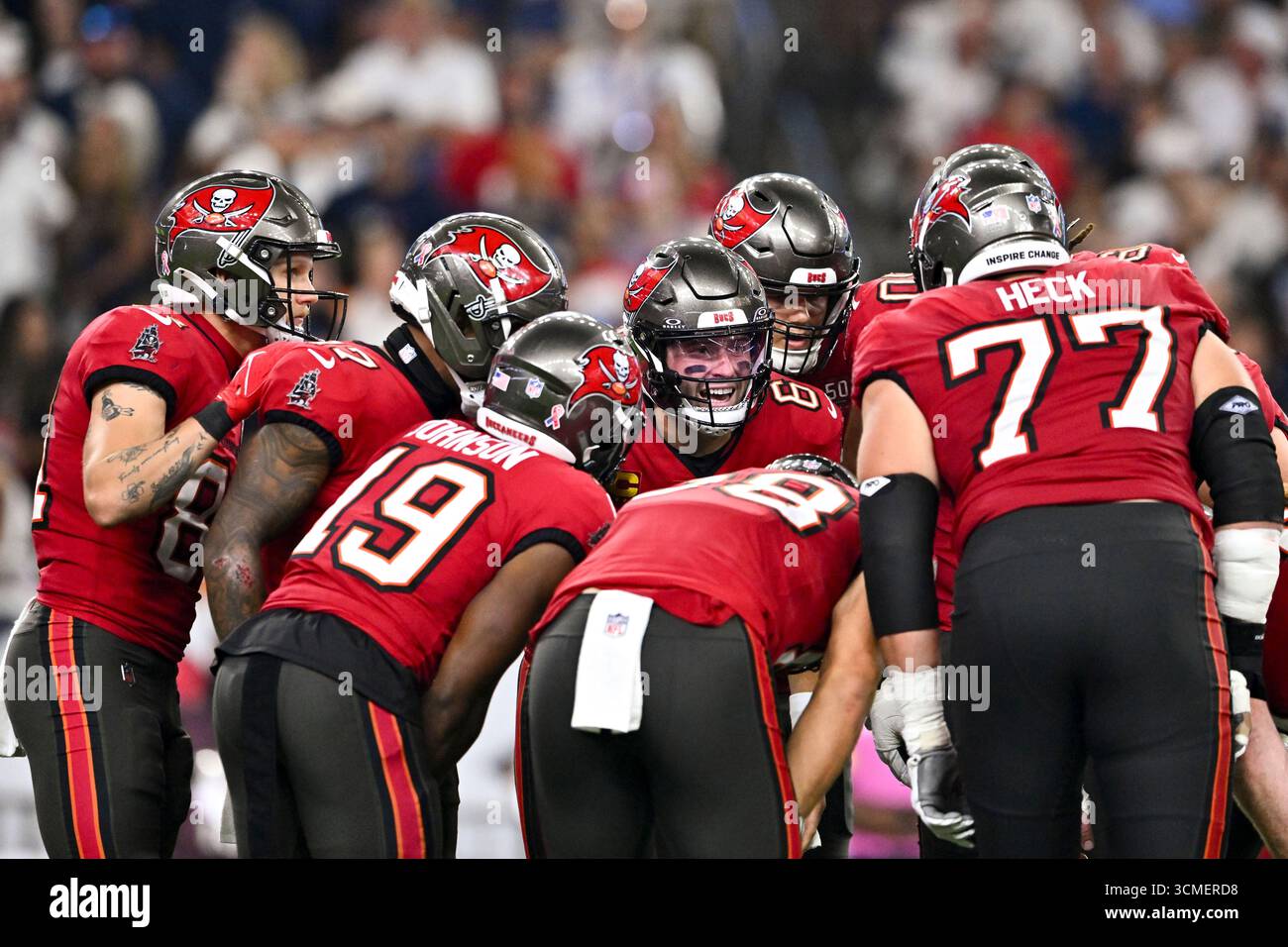 Tampa Bay Buccaneers quarterback Baker Mayfield (6) in the offensive ...