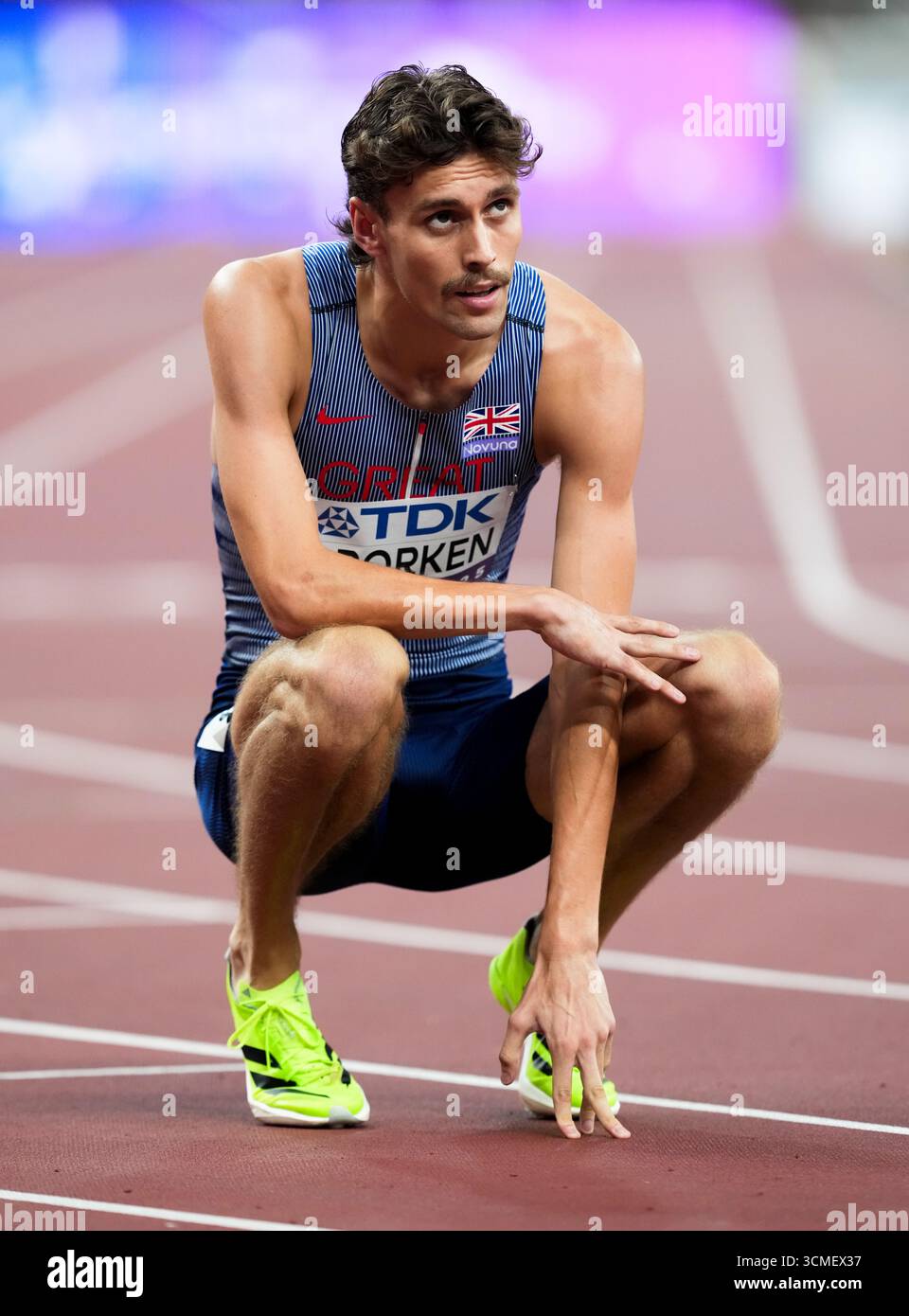 Tiarnan Crorken of Great Britain following the Men’s 800m round 1 heat ...