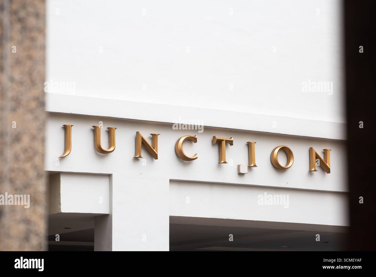 The word, Junction, outdoors signage. Copy space Stock Photo - Alamy