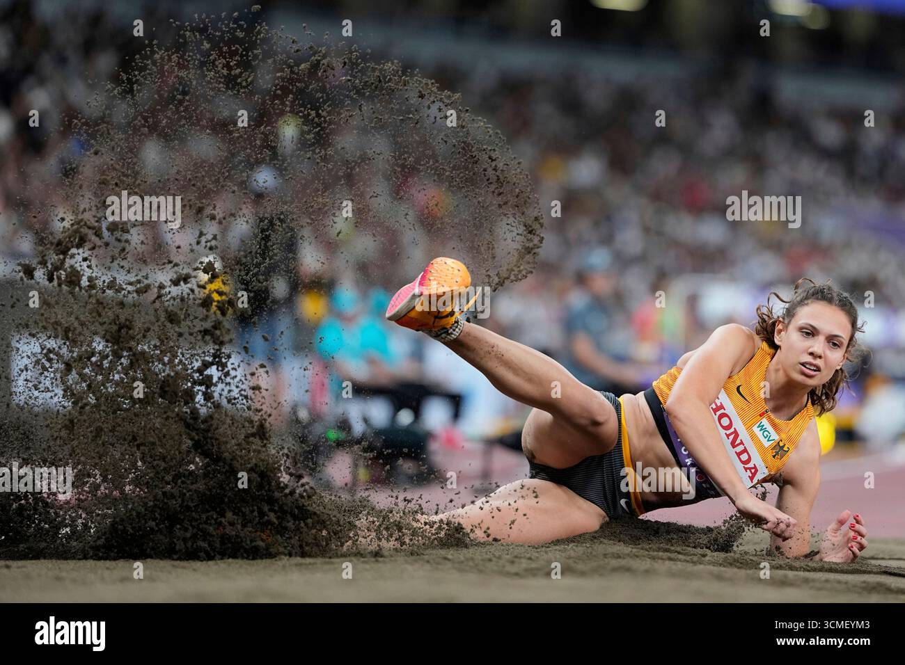 Germany's Caroline Joyeux competes in the women's triple jump ...