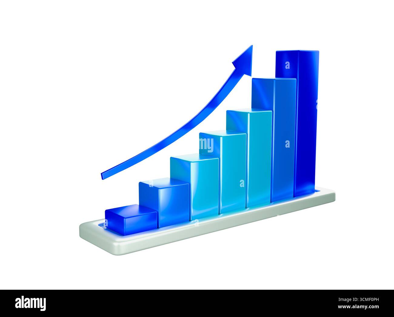 Blue decline chart Cut Out Stock Images & Pictures - Alamy