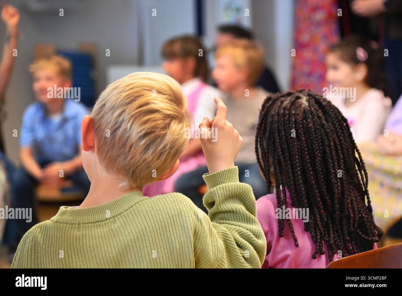 Second-grade class: children, students, class group, collaboration in ...