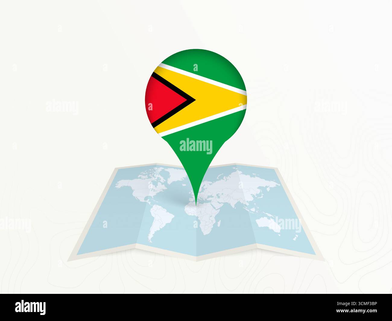 Location guyana on world Stock Vector Images - Alamy