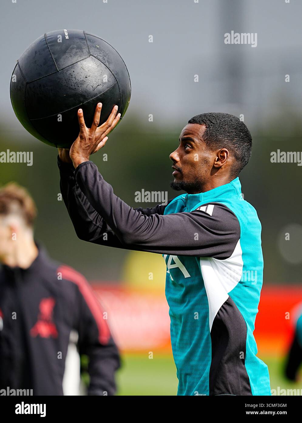 Liverpool's Alexander Isak during a training session at the AXA ...