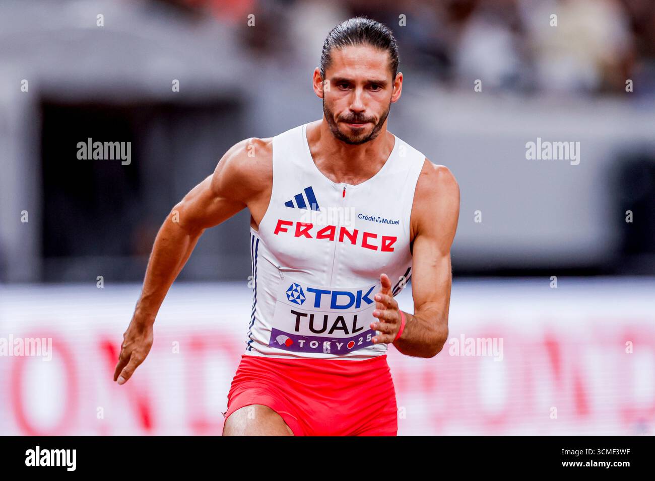 Gabriel Tual of France competing in the Men's 800 Metres during World ...