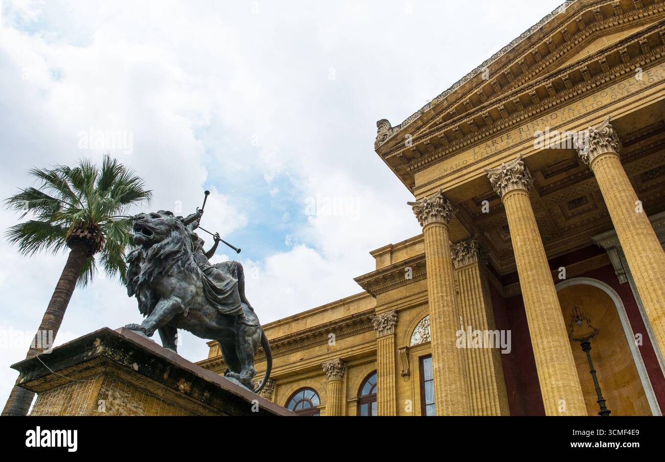 Teatro Massimo, 19th century opera house, Palermo, Sicily, Italy ...