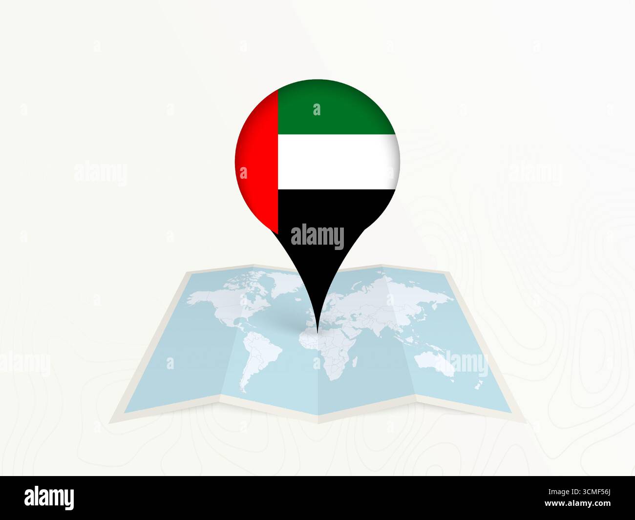 Uae flag world mapping icon hi-res stock photography and images - Alamy
