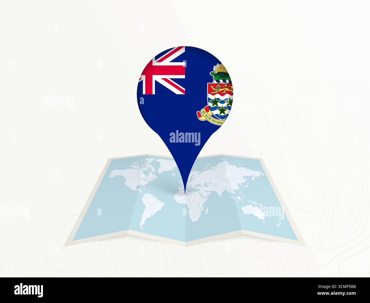 Cayman islands map pin Stock Vector Images - Alamy