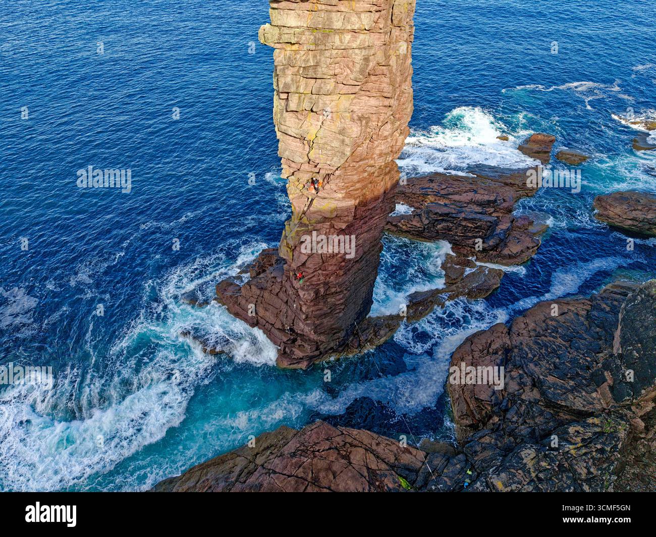 Old Man of Stoer in Sutherland Scotland 200 ft or 60 meter Torridonian ...