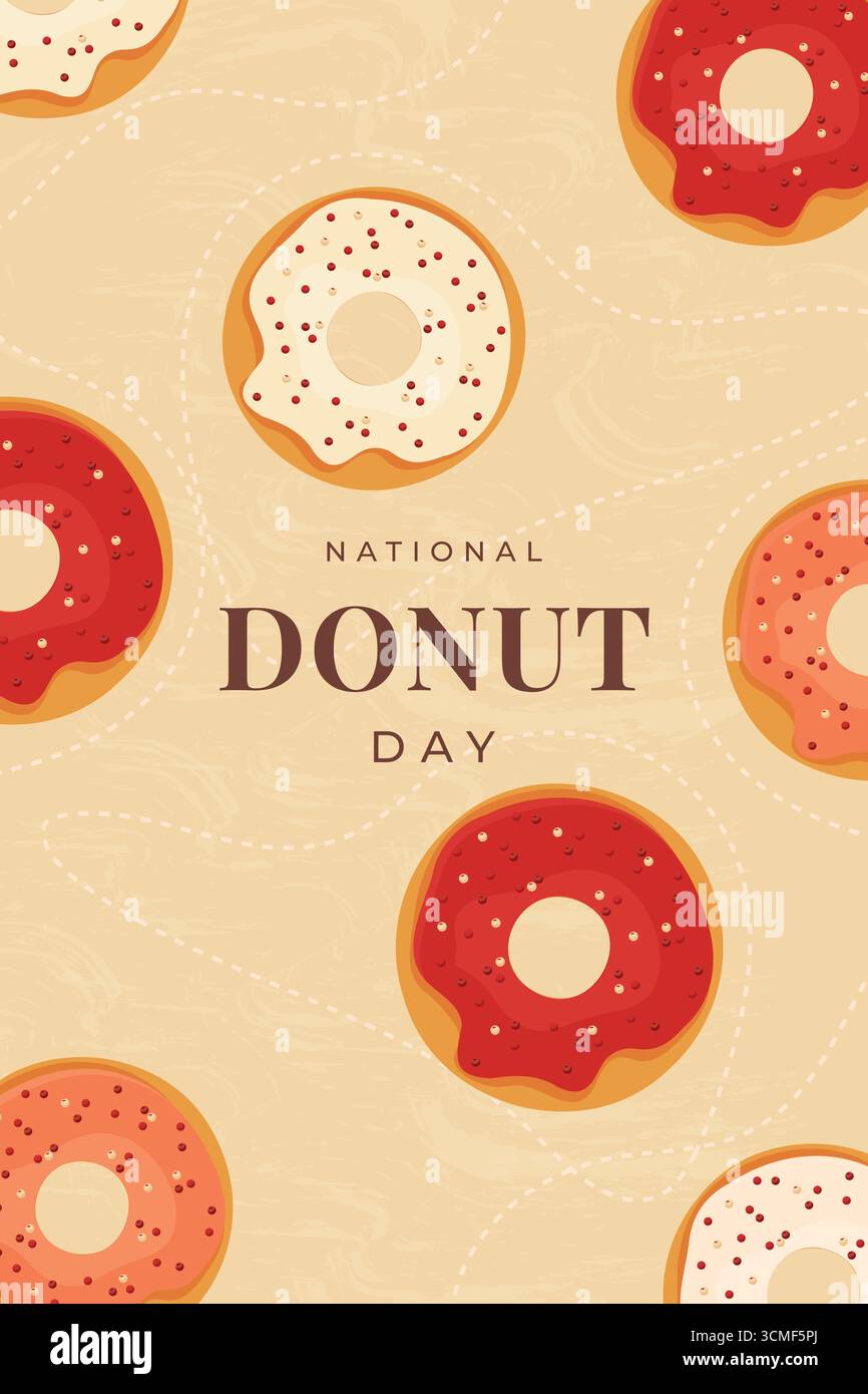 National Donut Day Poster Vector Illustration Stock Vector Image & Art ...