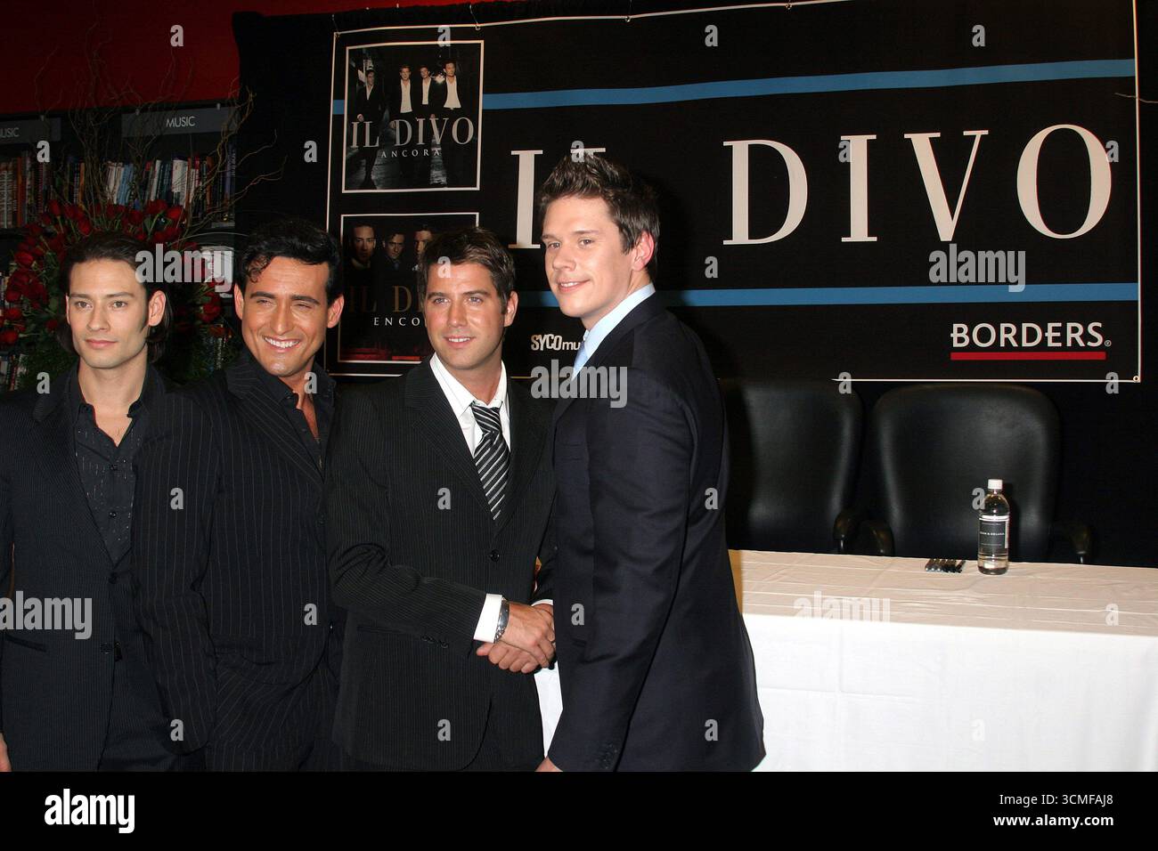 Opera singers Urs Toni Buhler, Carlos Marin, Sebastien Izambard and ...