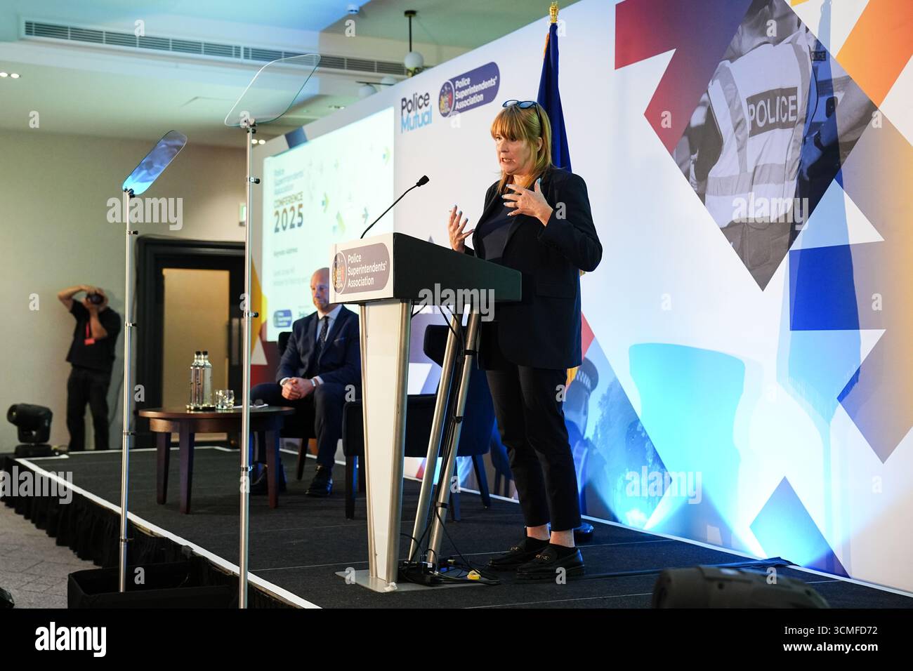 Minister of State for Policing and Crime Sarah Jones delivers a speech ...