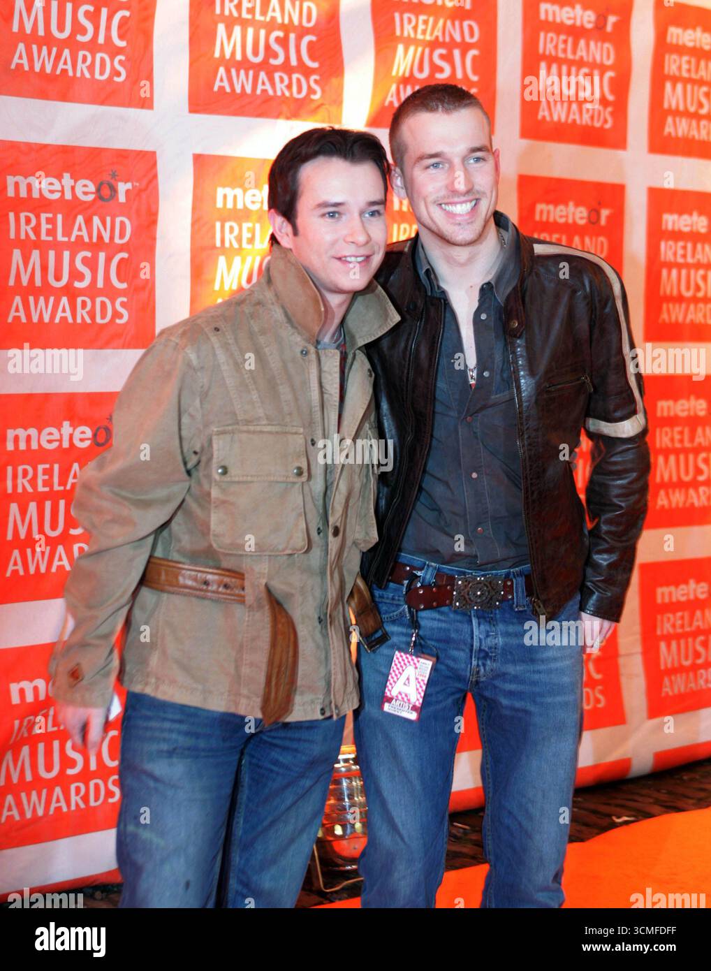 Stephen Gately and Keith Duffy at the Meteor Ireland Music Awards, The ...