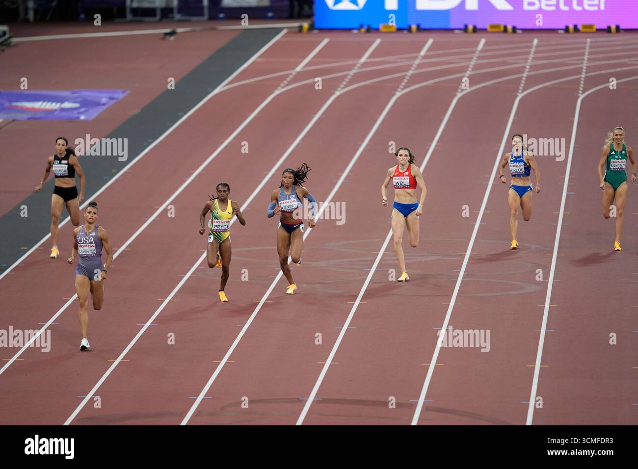 Egypt's Bassant Hemida, United States' Sydney McLaughlin-Levrone ...