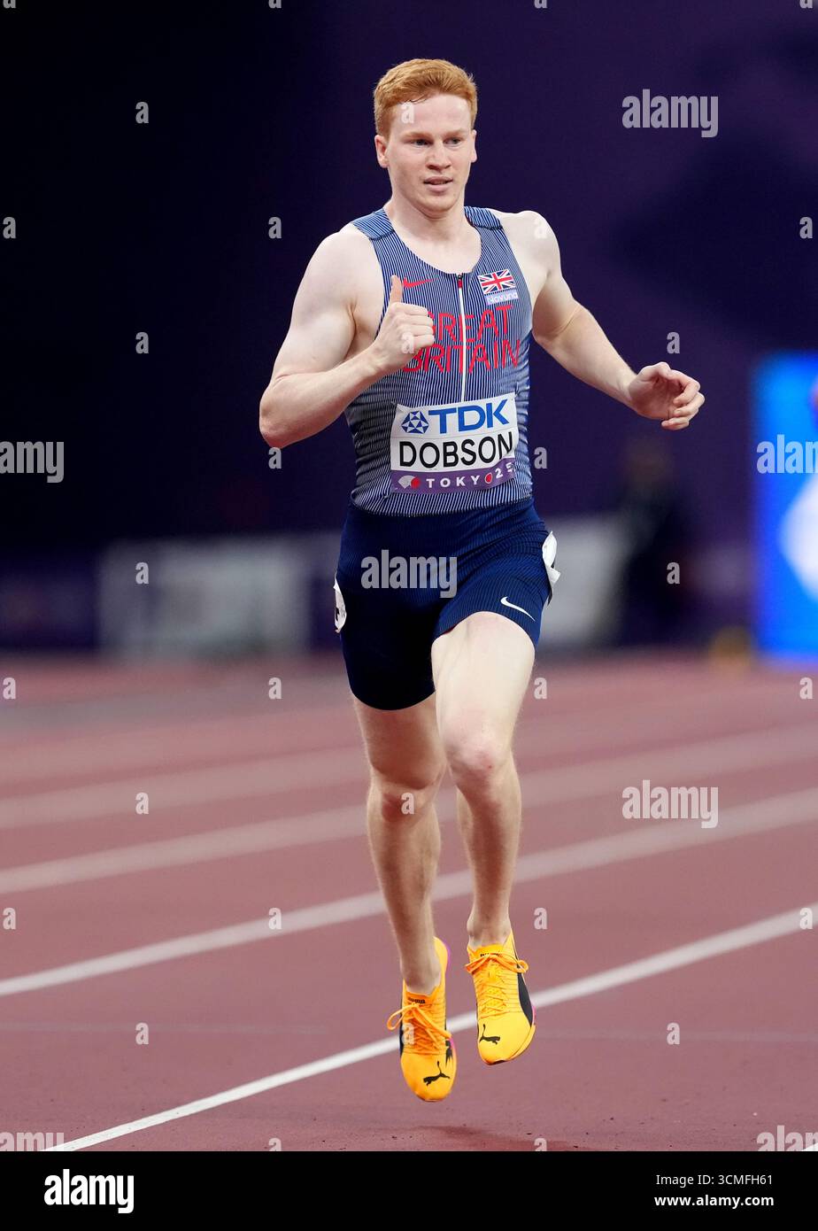 Charles Dobson of Great Britain following the Men’s 400m semi-final ...