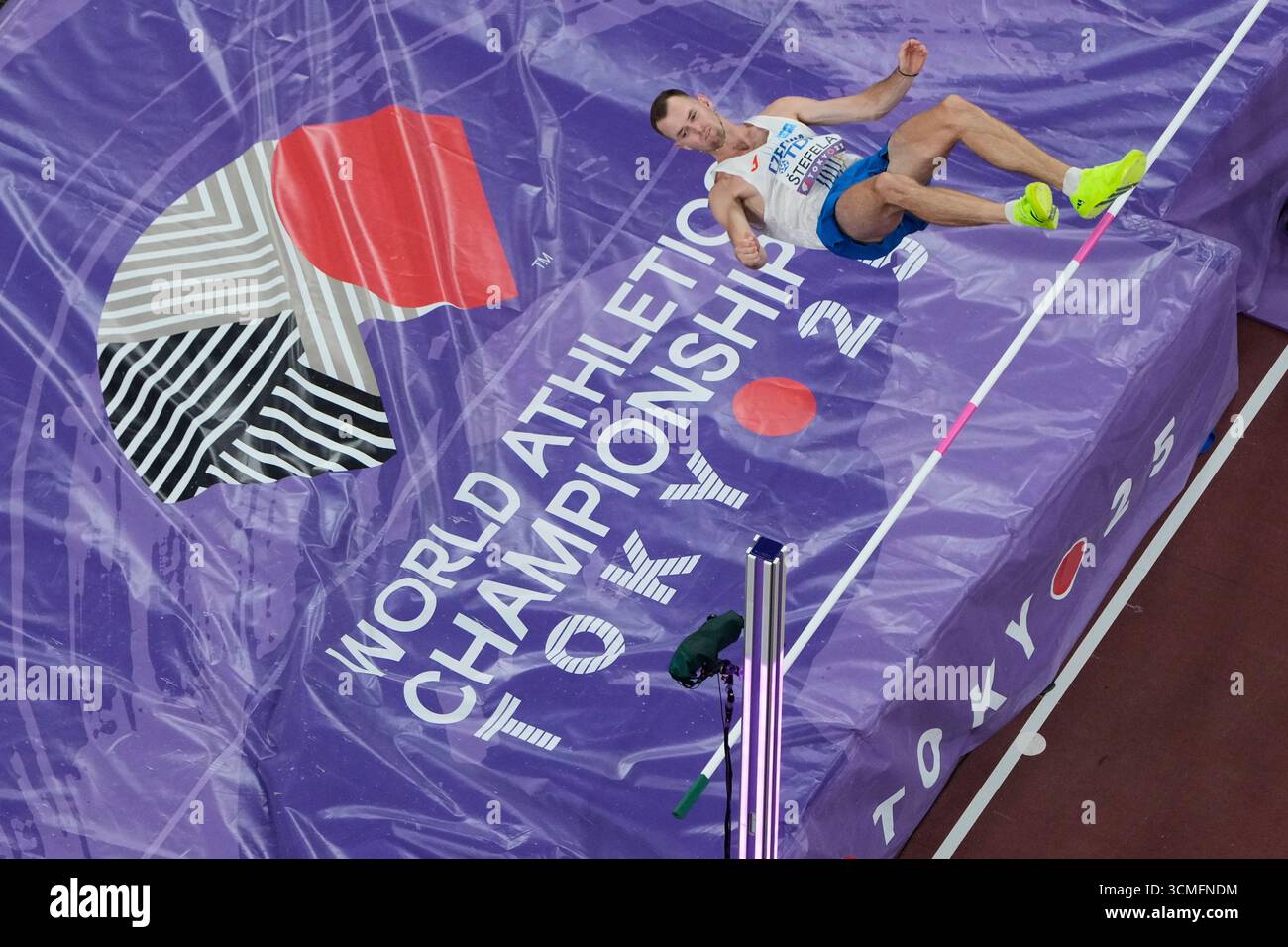 Czech Republic's Jan Stefela makes an attempt during the men's high ...