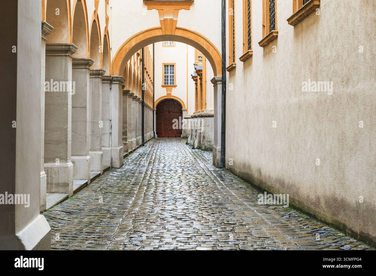 MELK, AUSTRIA - MAY 12, 2019: This is the passage to the monastery ...