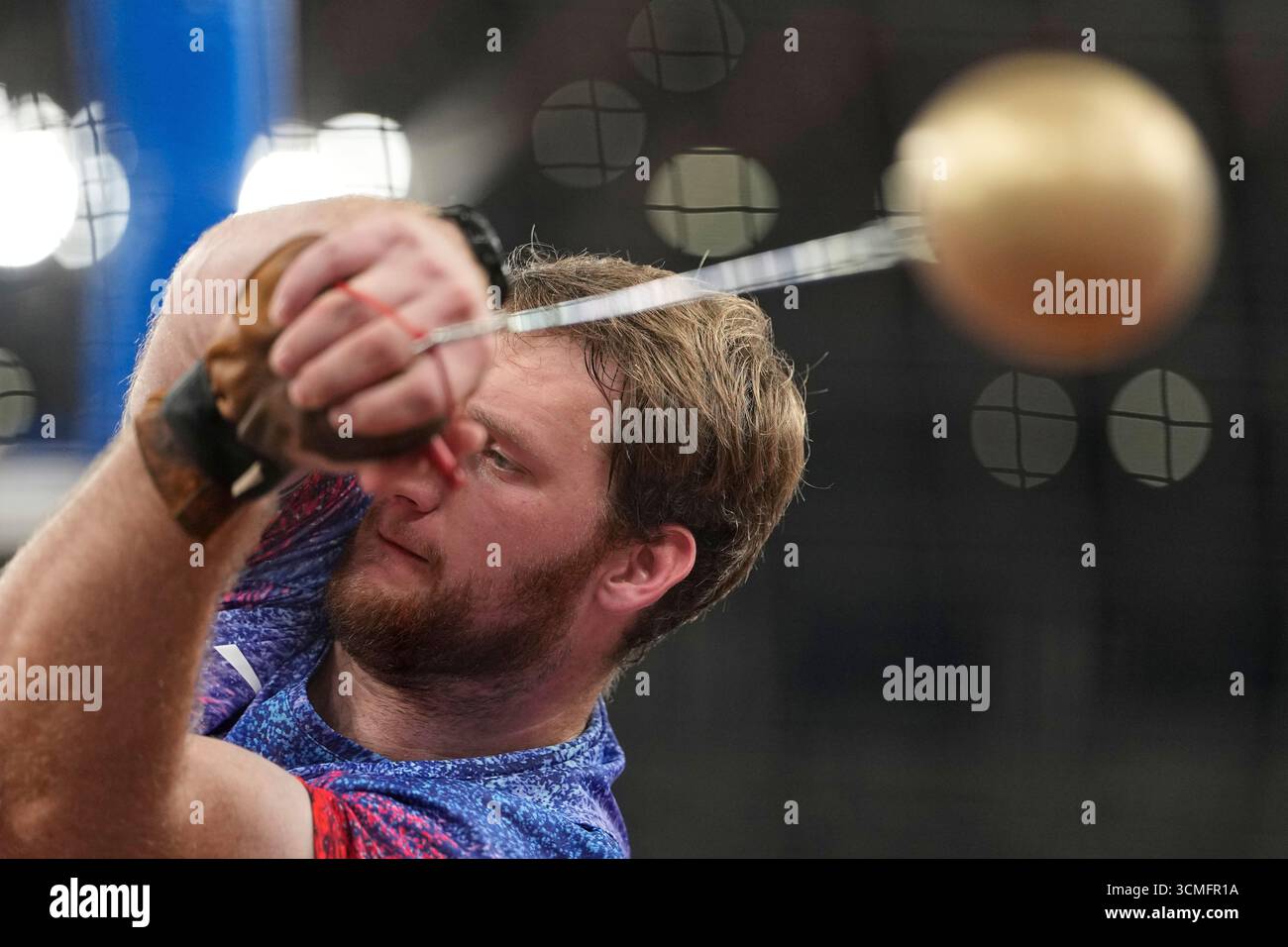 United States' Trey Knight competes in the men's hammer throw final at ...