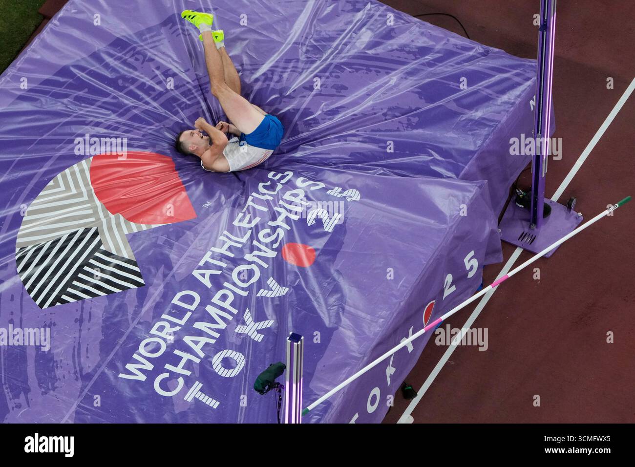 Czech Republic's Jan Stefela fails an attempt during the men's high ...