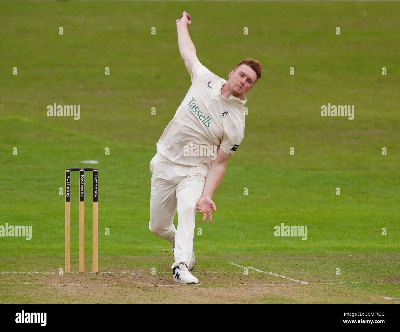 Kent's Joey Evison on day two of the Rothesay County Championship ...