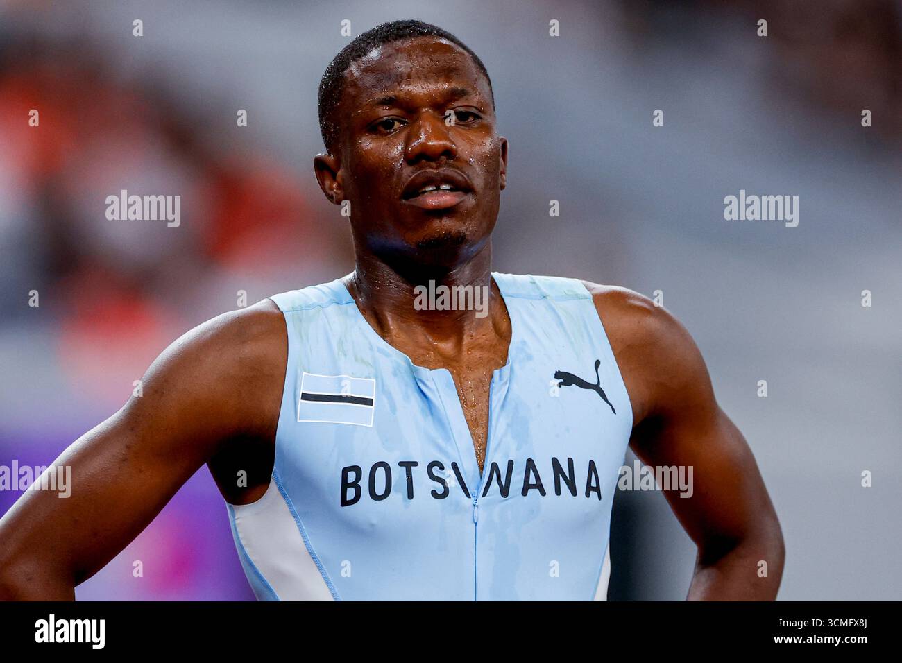 Bayapo Ndori of Botswana competing in the Men's 400 Metres Semi-Final ...