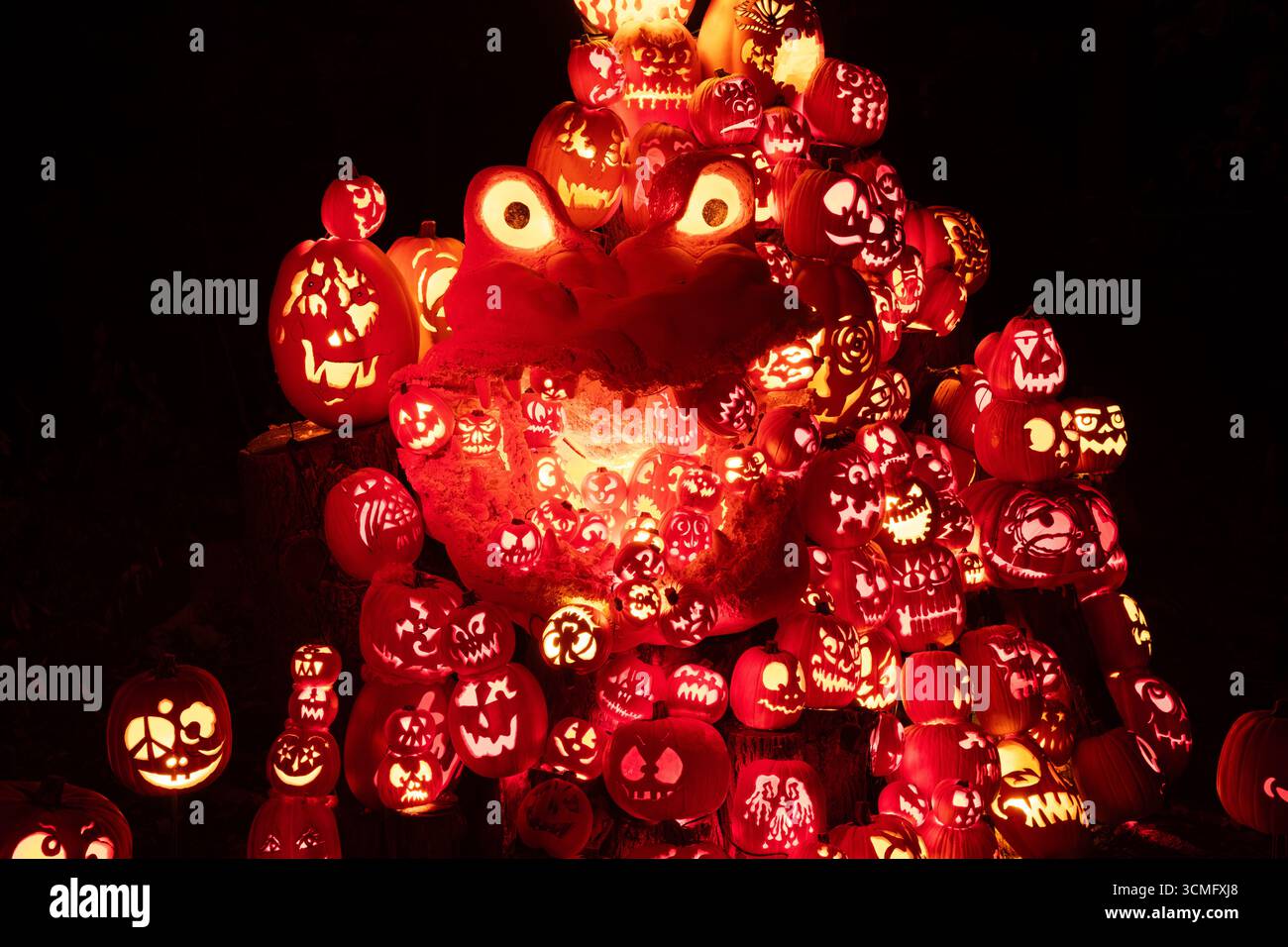 Halloween pumpkin display at public park in Kentucky Stock Photo - Alamy