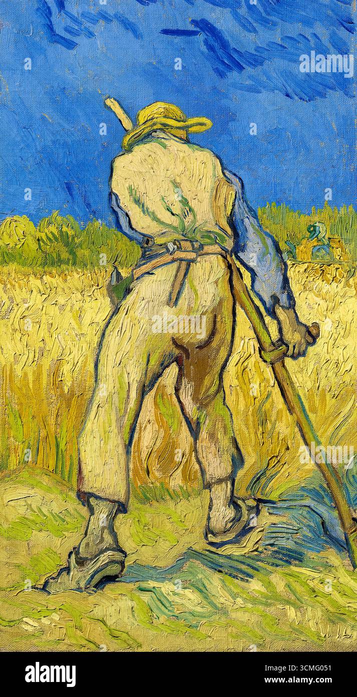 Vincent van Gogh, The Harvester (after Millet), painting in oil on ...