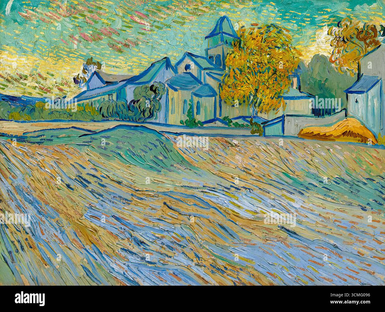 Vincent van Gogh, View of the Asylum and the Saint-Paul de Mausole ...