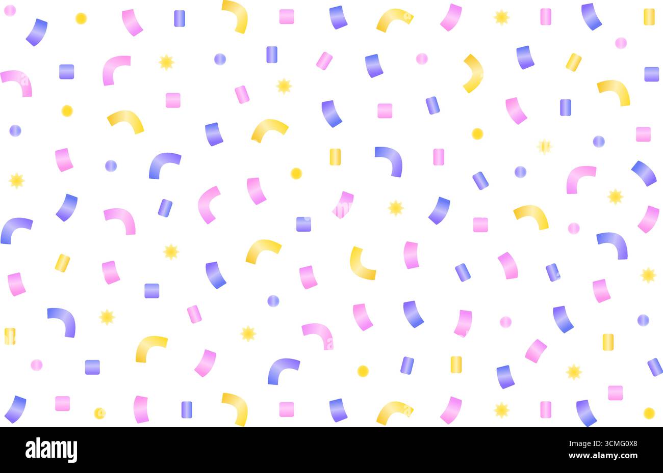 Colorful falling shiny gradient serpentine and glossy confetti ...