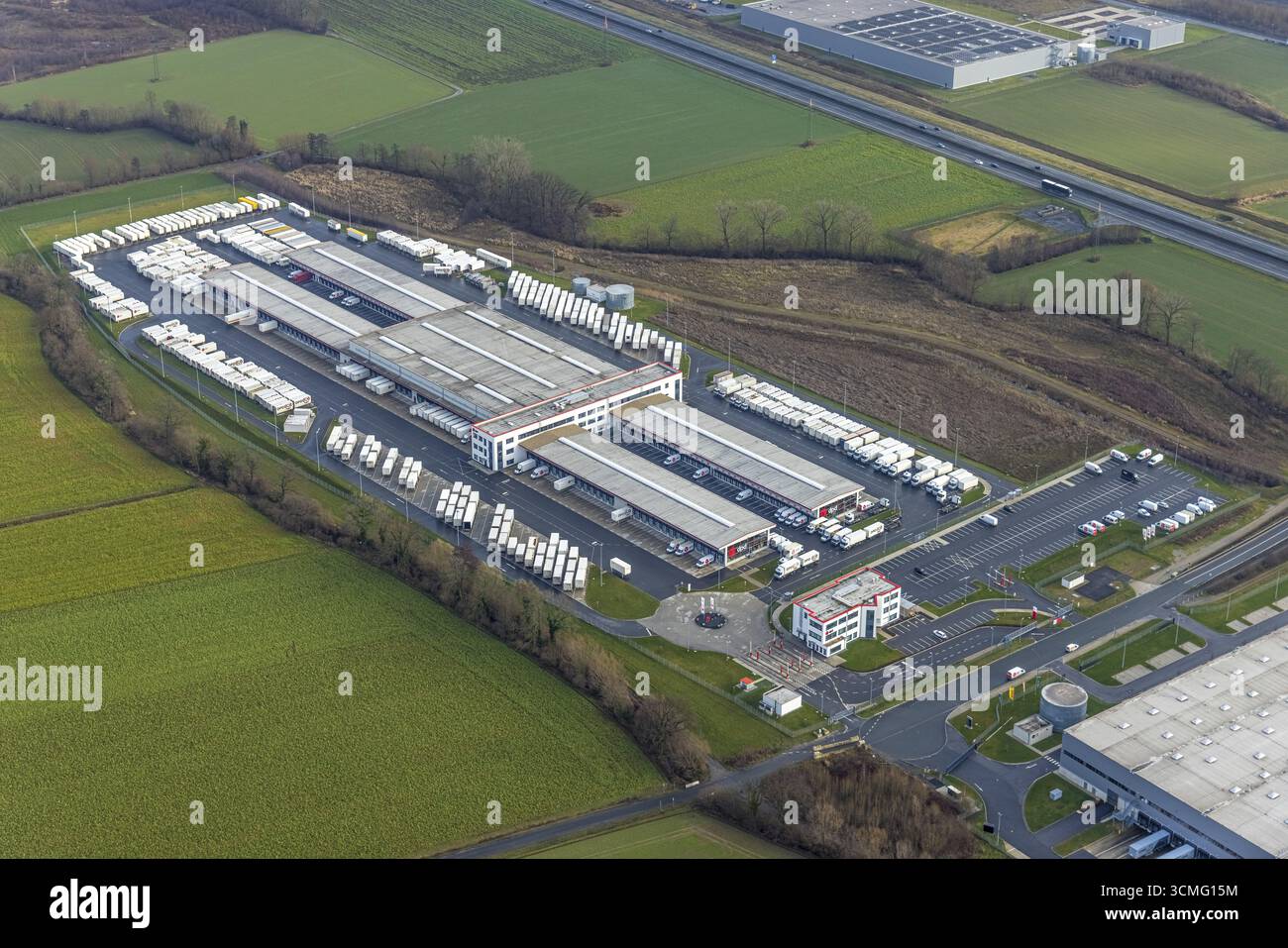 Aerial view DPD Hamm with DPD depot 0159 in Hamm, Ruhr area, North ...