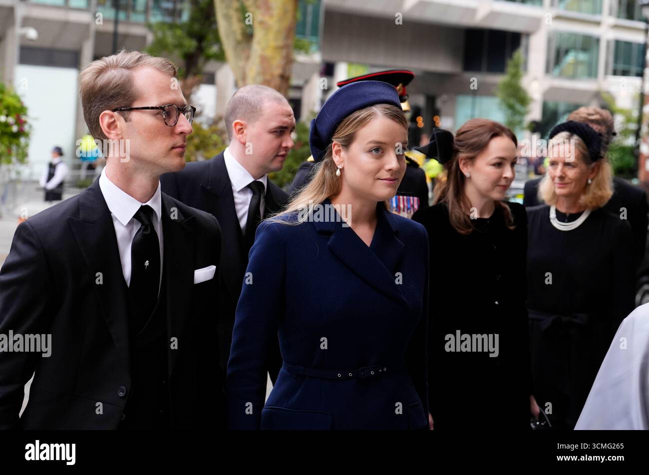 Timothy Vesterberg and Flora Vesterberg arriving for the Requiem Mass ...
