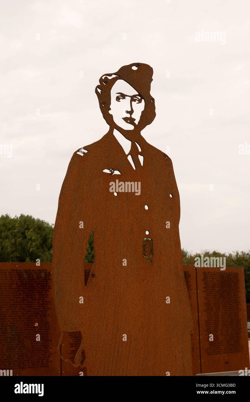 Metal cutout of Lettis Curtis at International Bomber Command Centre ...