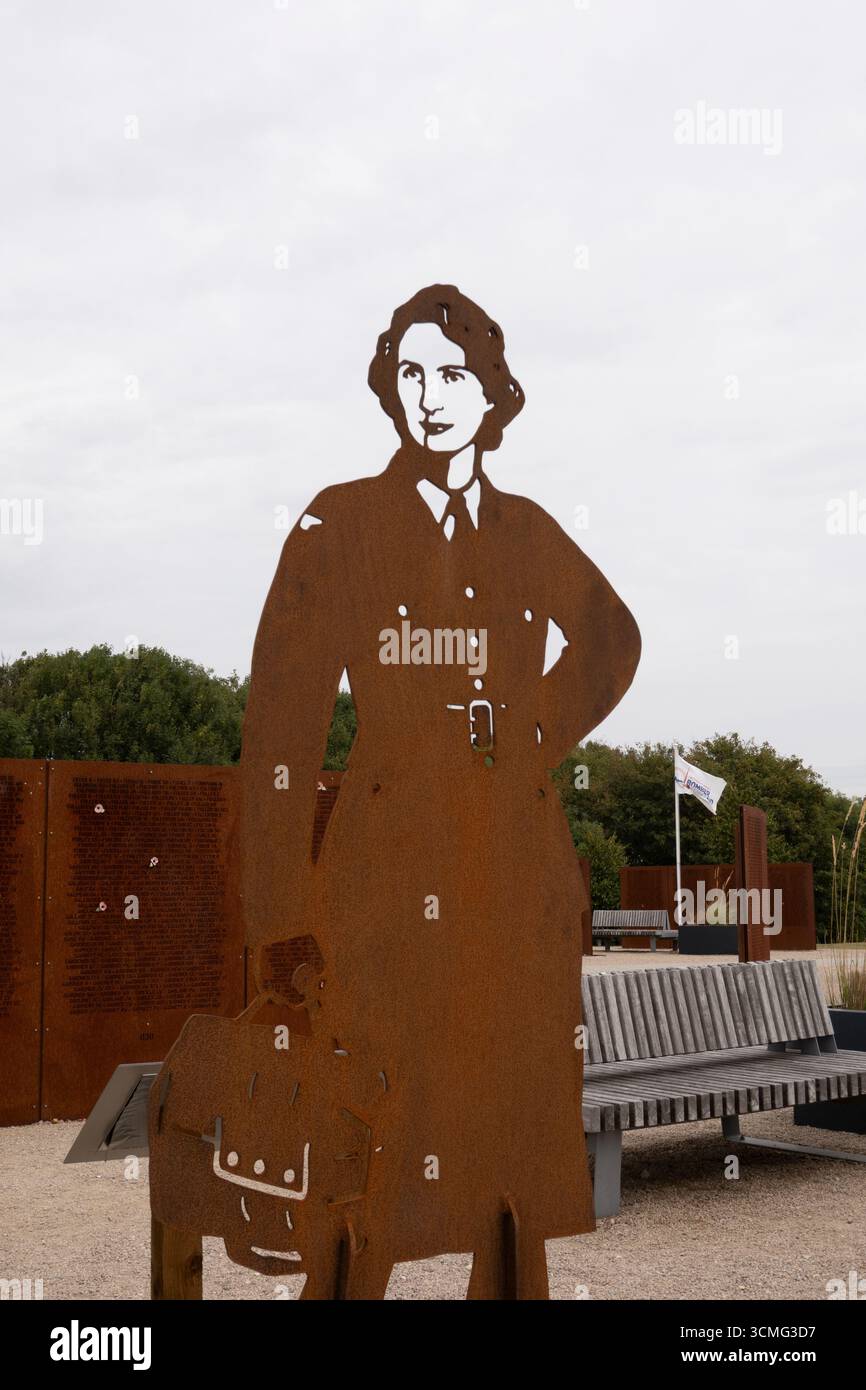 Metal cutout of muriel blake at international bomber command centre hi ...