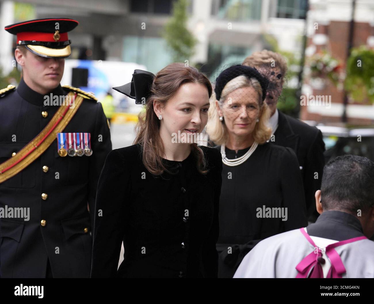 Zenouska Mowatt arrive for the funeral of the Duchess of Kent at ...