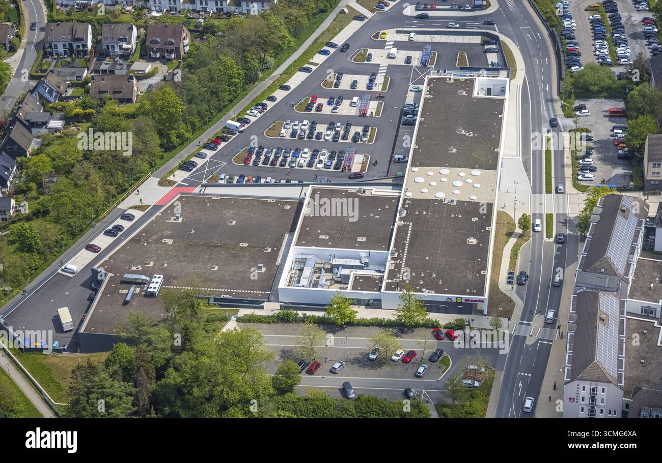 Aerial view, shopping centre Forum Hitzbleck, construction site and new ...