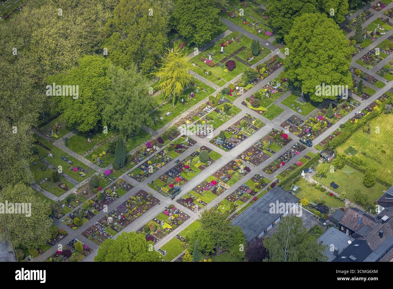 Protestant new cemetery and catholic cemetery friedensstrasse hi-res ...