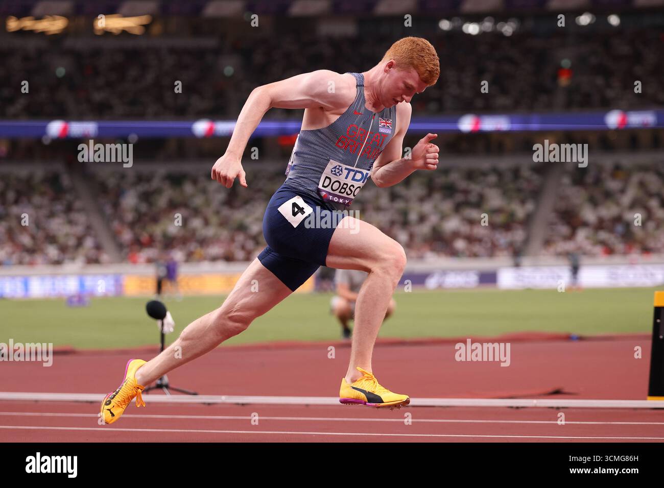 Charles Dobson (GBR) during his 400m semi-final during the World ...