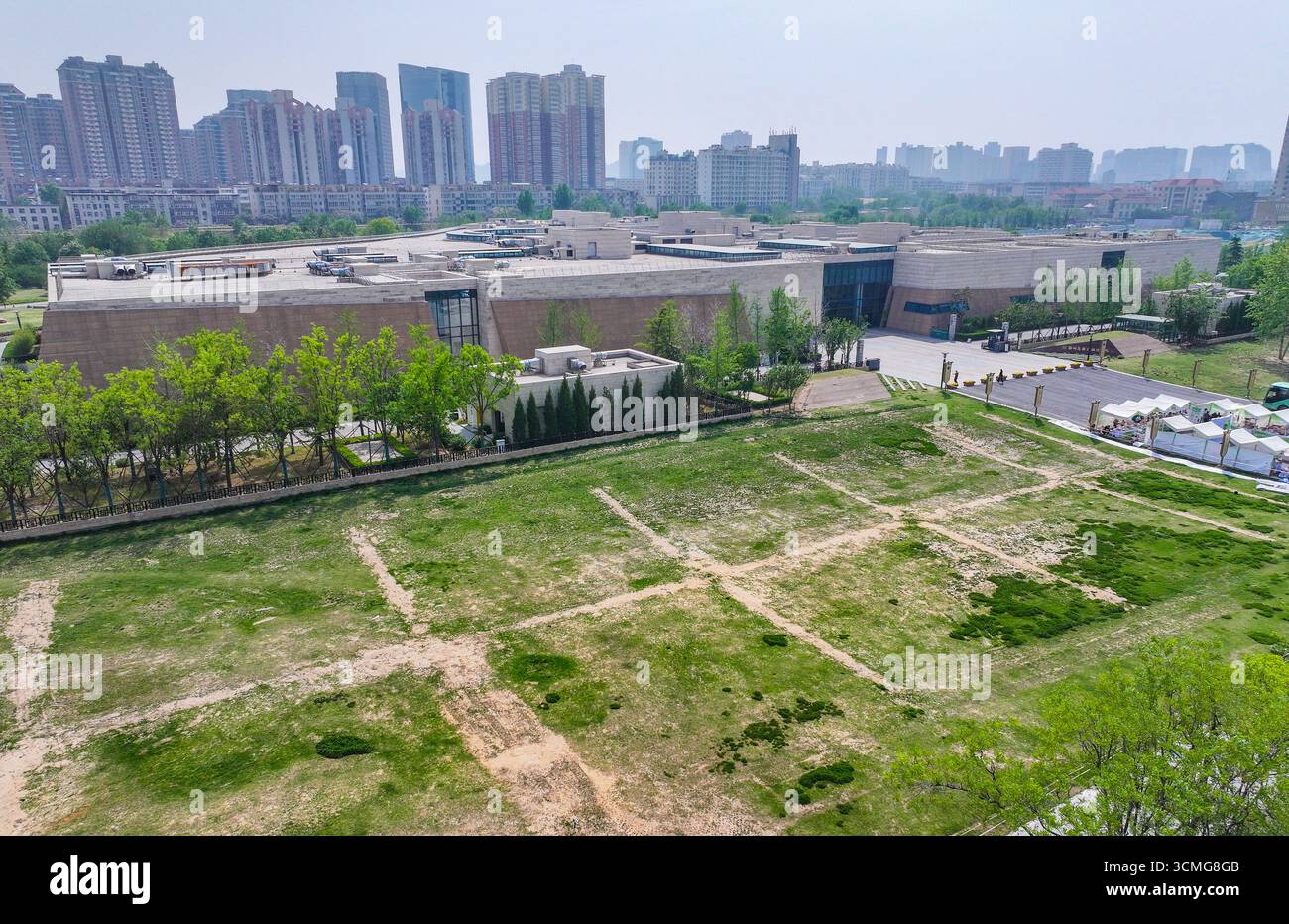 Aerial photography of Zhengzhou Shangdu Archaeological Site Park and ...