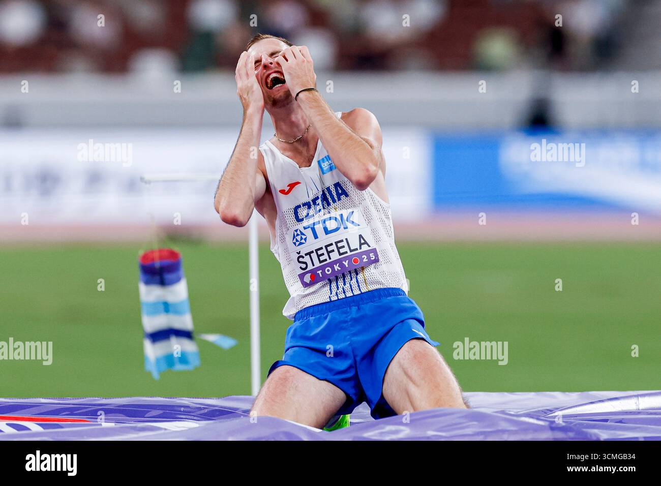 Jan Štefela of Czech Republic competing in the Men's High Jump Final ...