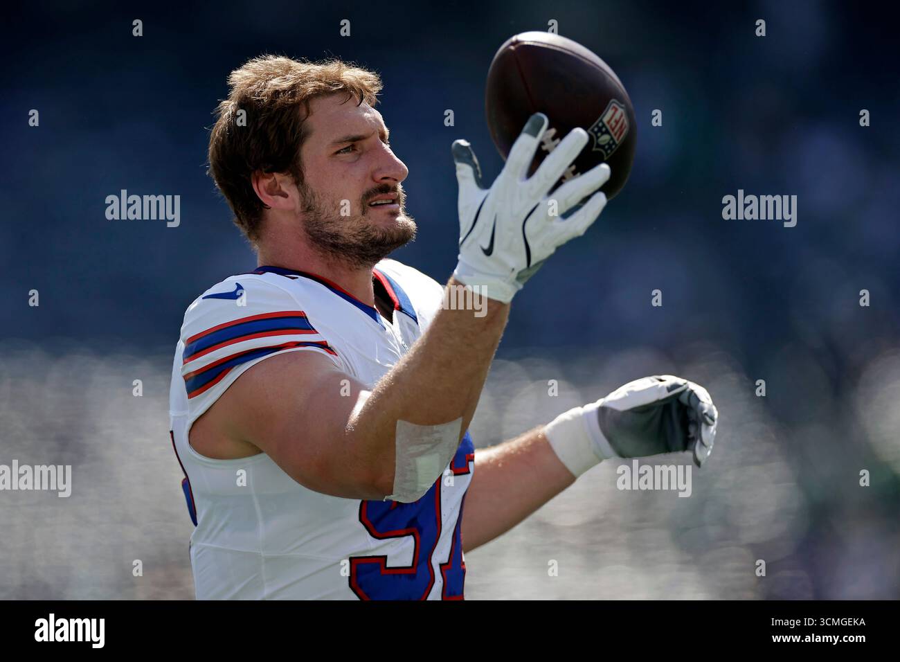 Buffalo Bills defensive end Joey Bosa (97) warms up before an NFL ...