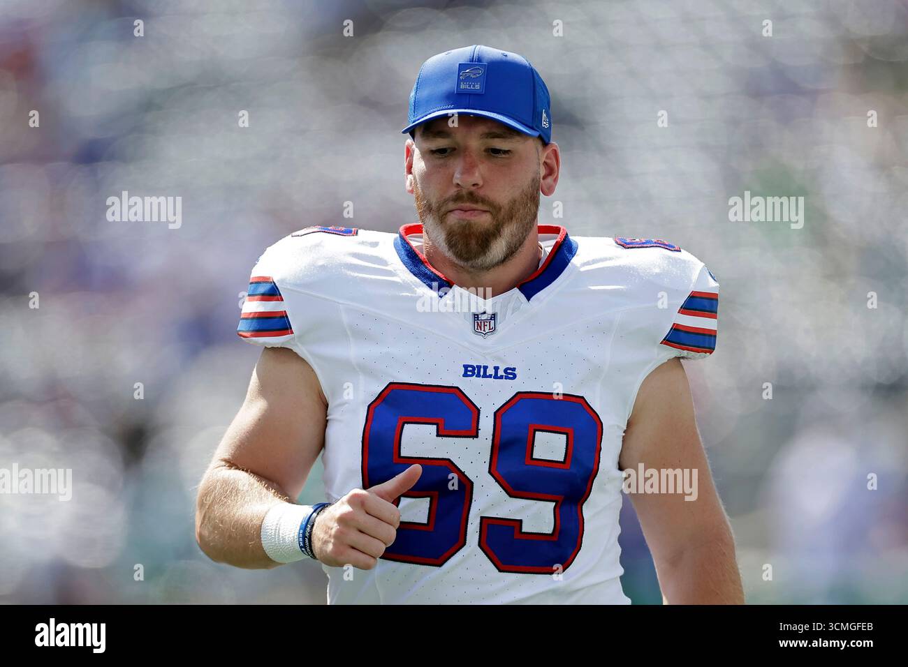 Buffalo Bills long snapper Reid Ferguson (69) walks off the field ...