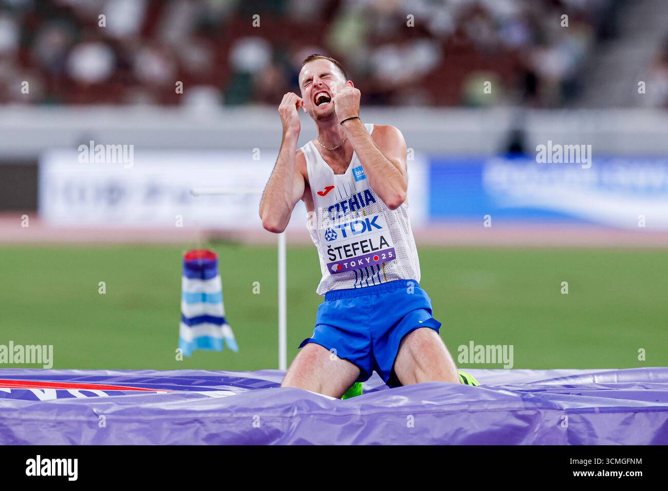 Jan Štefela of Czech Republic competing in the Men's High Jump Final ...