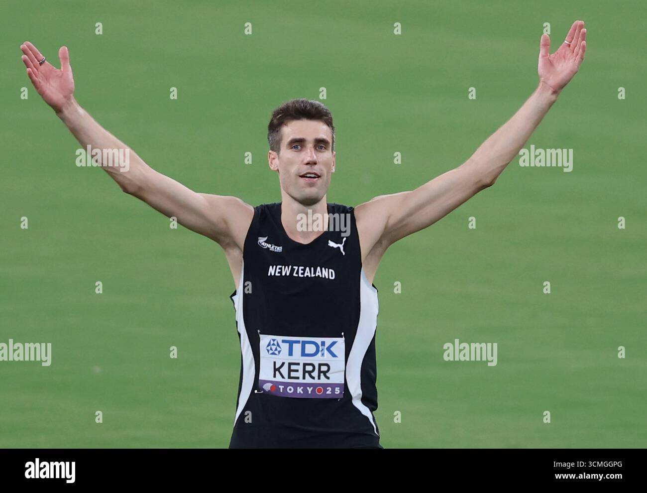 Hamish KERR of New Zealand reacts after winning the Men's high jump ...