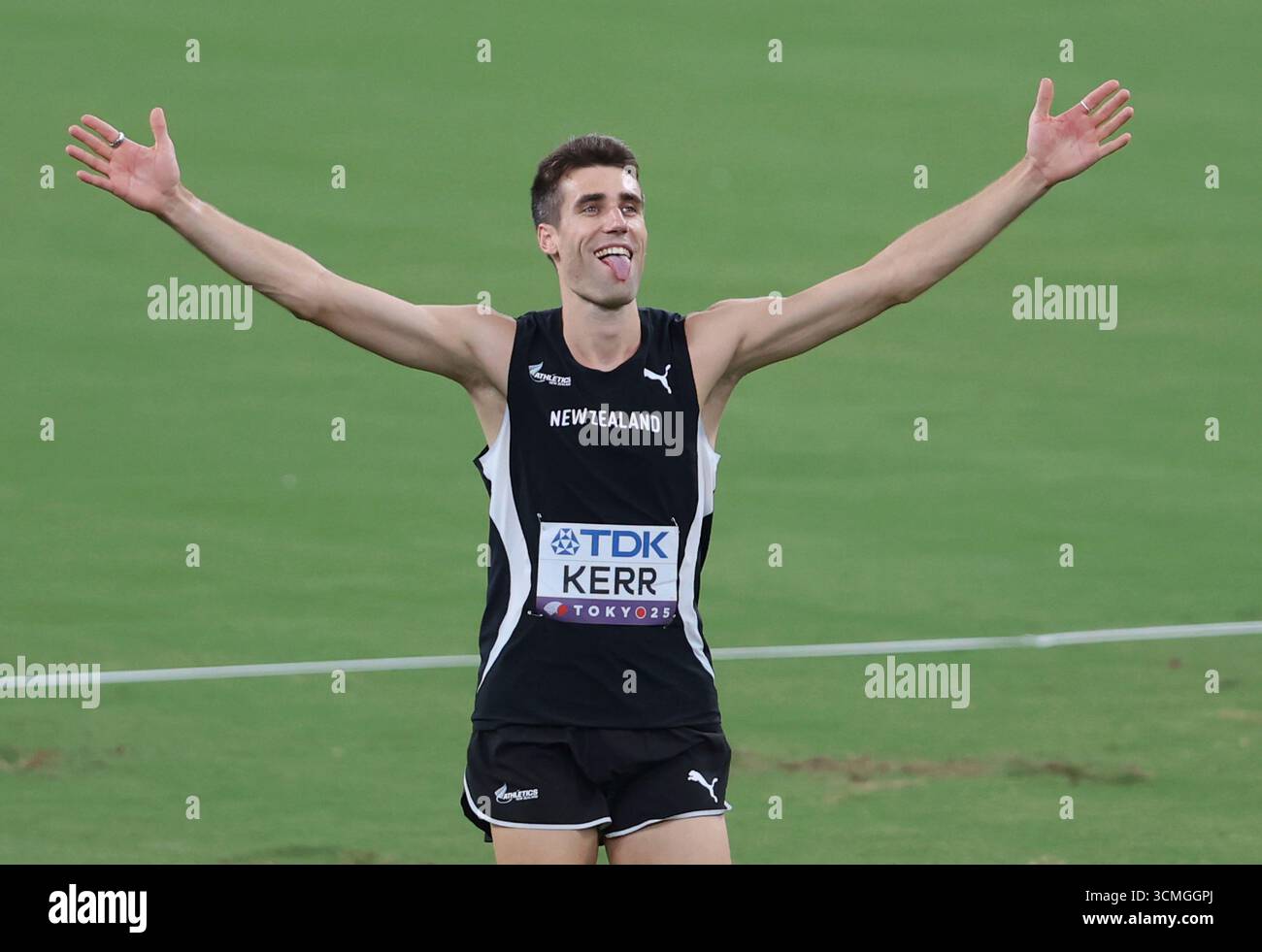 Hamish KERR of New Zealand reacts after winning the Men's high jump ...