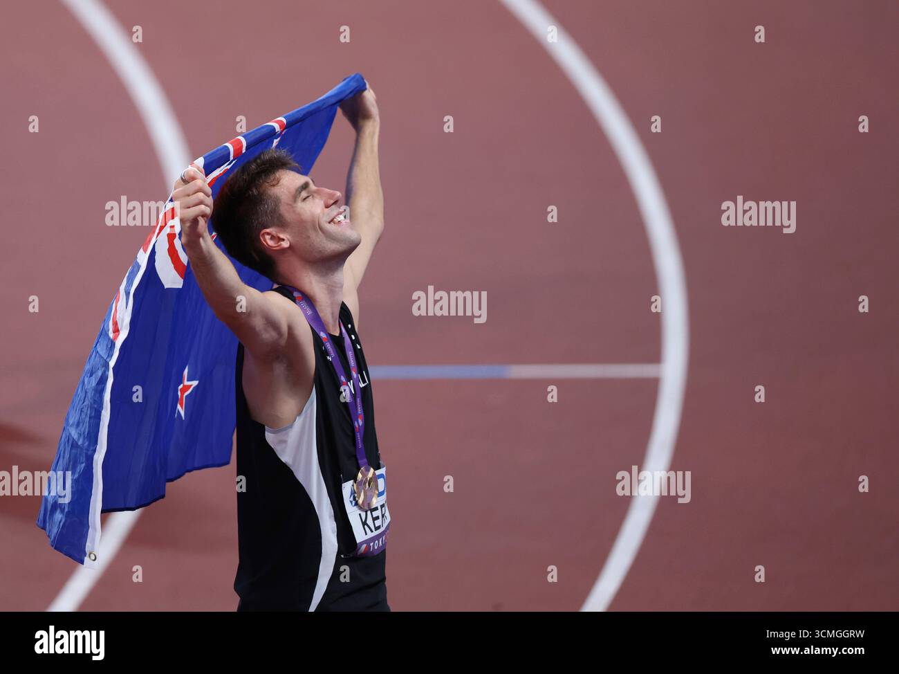 Hamish KERR of New Zealand celebrates after winning the Men's high jump ...