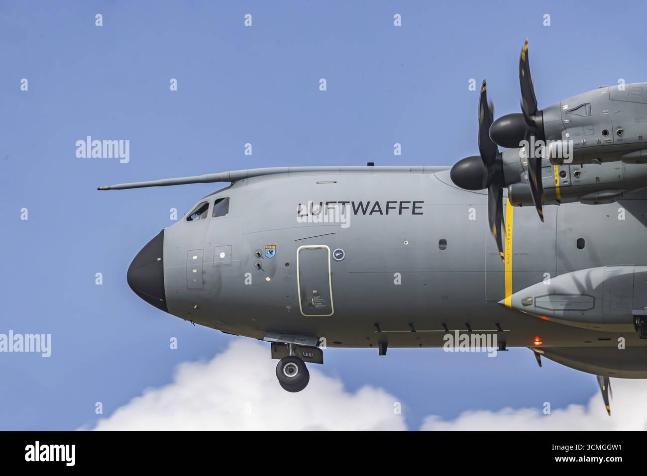 Military aircraft of the German Air Force. Airbus A400M approaching ...