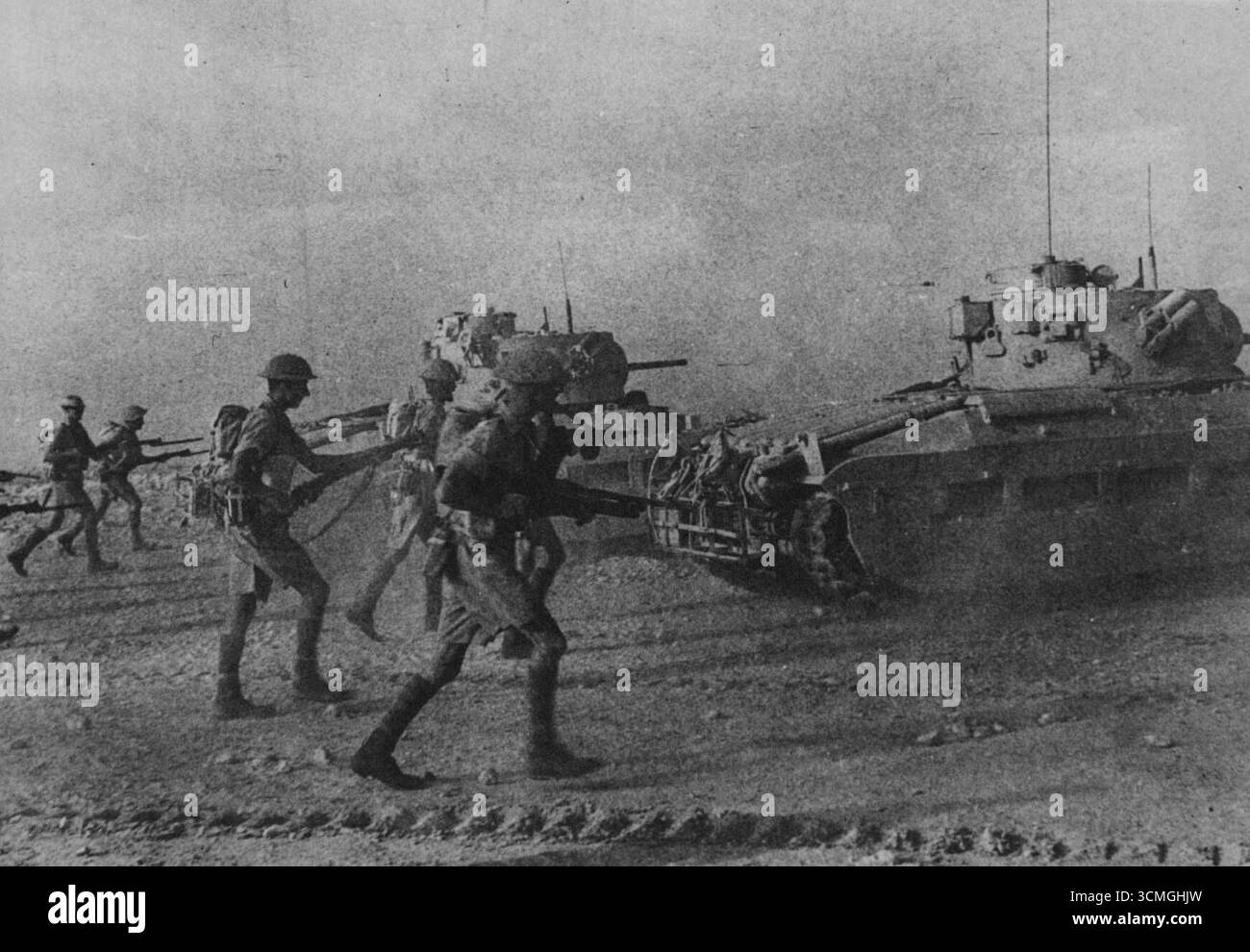 Scots Guards Go Into Action At El Alamein - The Guards moving forward ...