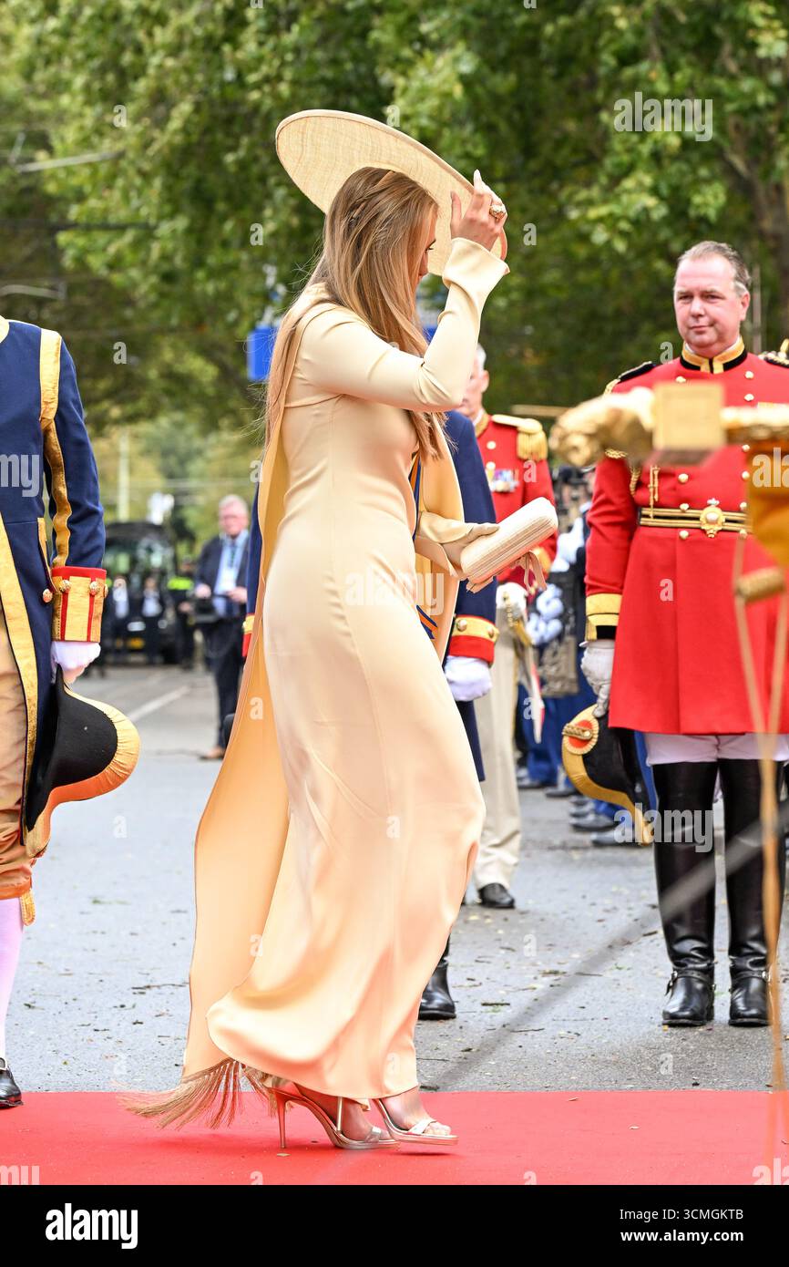 Princess Amalia during Prinsjesdag 2025 celebrations, where they leave Noordeinde Royal Palace ...